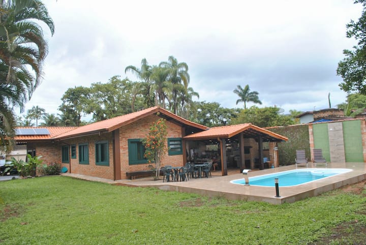 Casa Espetacular  Com Piscina E Amplo Jardim - Ubatuba