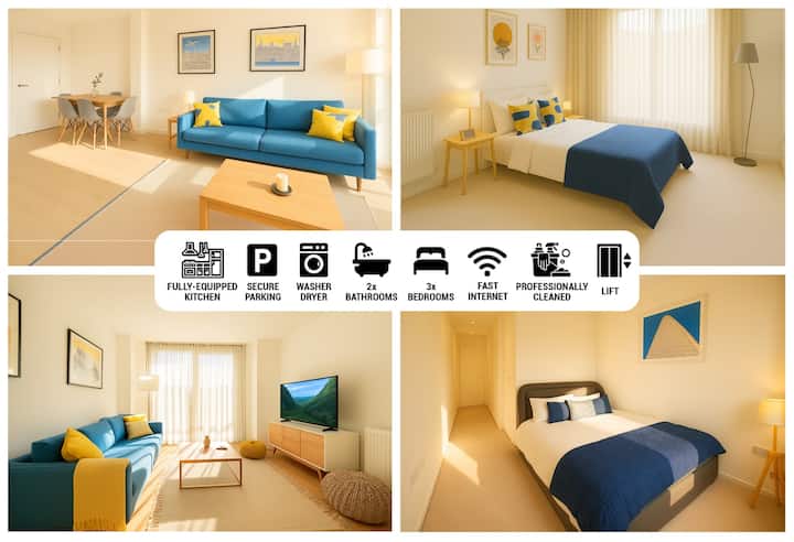 Lux3b|w/dryer|2baths|modernkitchen|secureparking - Central London