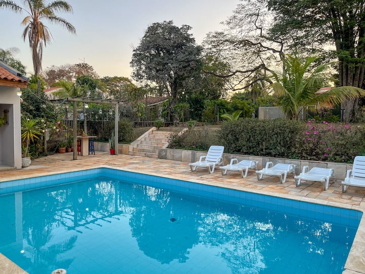 Chácara Com Piscina, Espaço Gourmet E Natureza - Americana