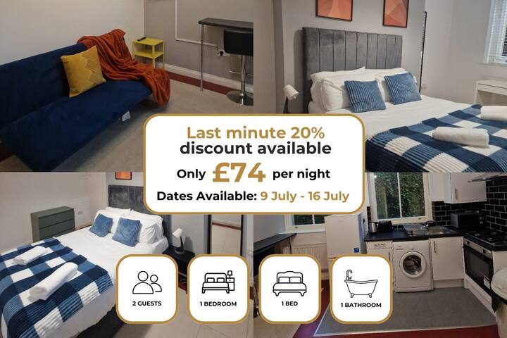Elegant 1br | Peaceful Stay | 20% Off - Gateshead