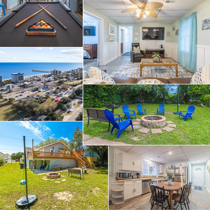 Gorgeous Central 2king/private Yard/firepit/games - Myrtle Beach, SC