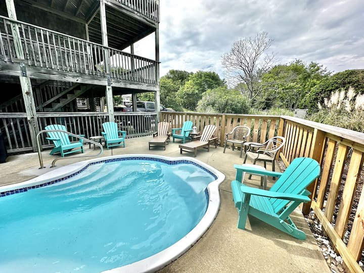 Oceanside Home, Pool & Hot Tub & Golf Cart - Duck, NC