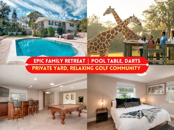 Golf View Pool Home•game Room/bbq•near Usf/busch! - Tampa, FL