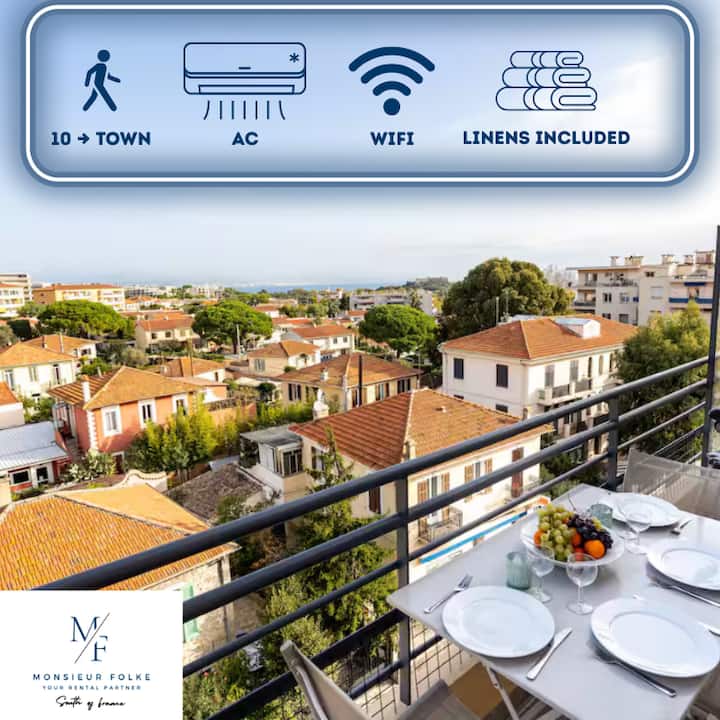 Dine With A View - Two Bedroom Close To Everything - Antibes