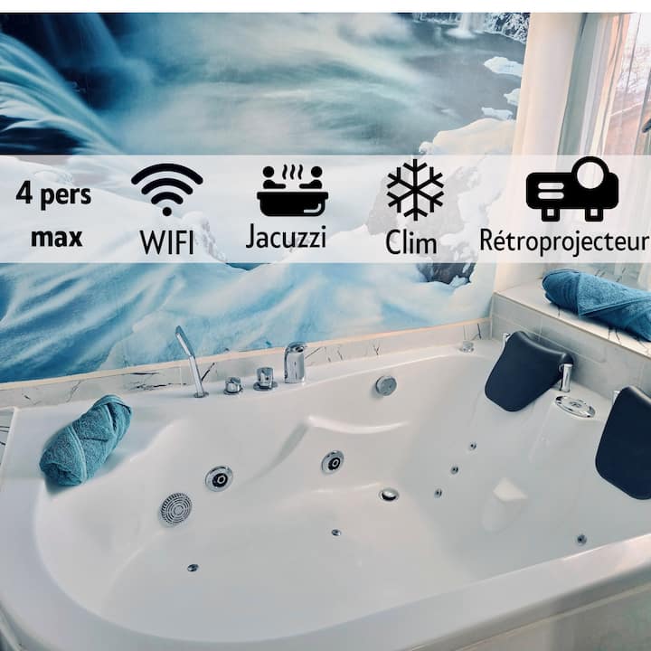 Love Room - Jacuzzi, Wifi, Clim, Rétroprojecteur - Béziers
