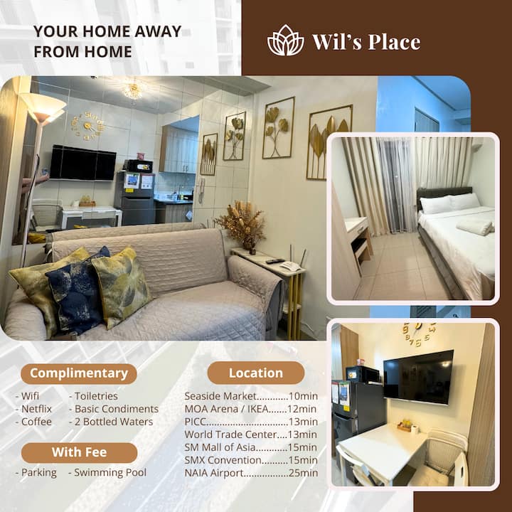 Cozy Unit W/balcony Pool View Near Moa & Airport - Philippines