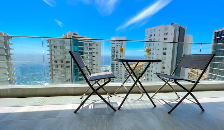 Vista Al Mar 5 Personas Departamento Viña Del Mar - Concón