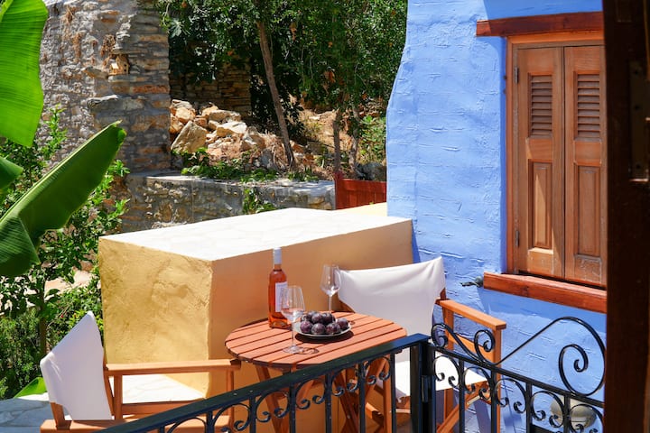 Symi Uptown Indigo Sea View Garden Villa - Symi