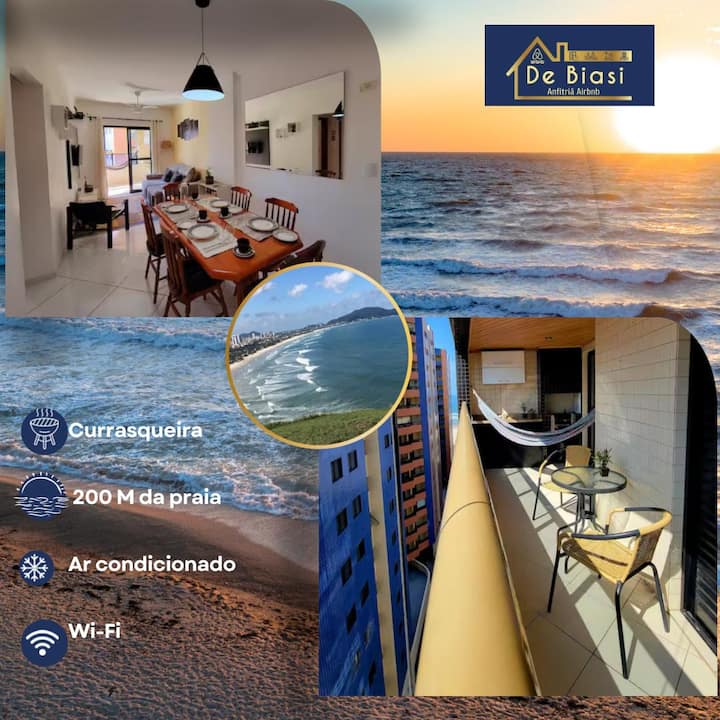 Sacada Gourmet Com Vista Parcial Do Mar, Ar E Vaga - Praia Grande