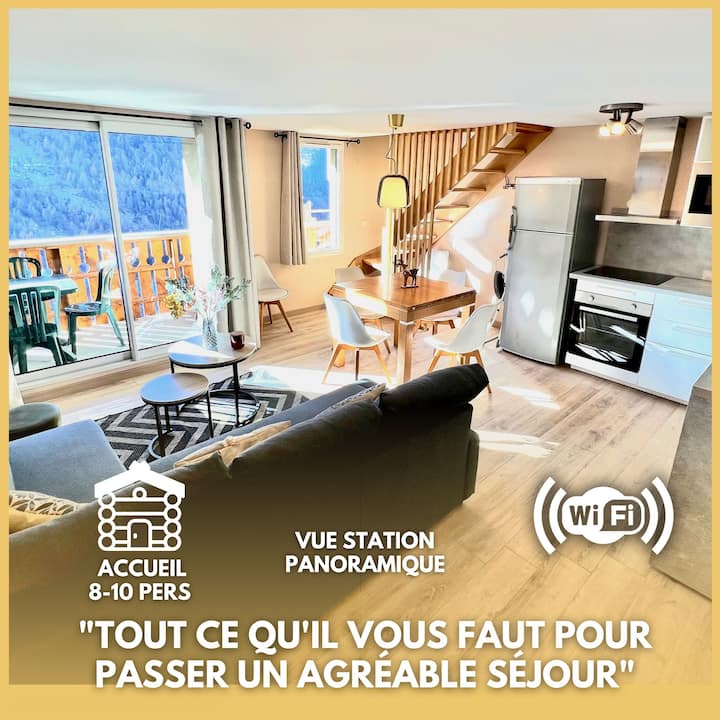 Cosy 8-10pers Vue Montagne - Isola