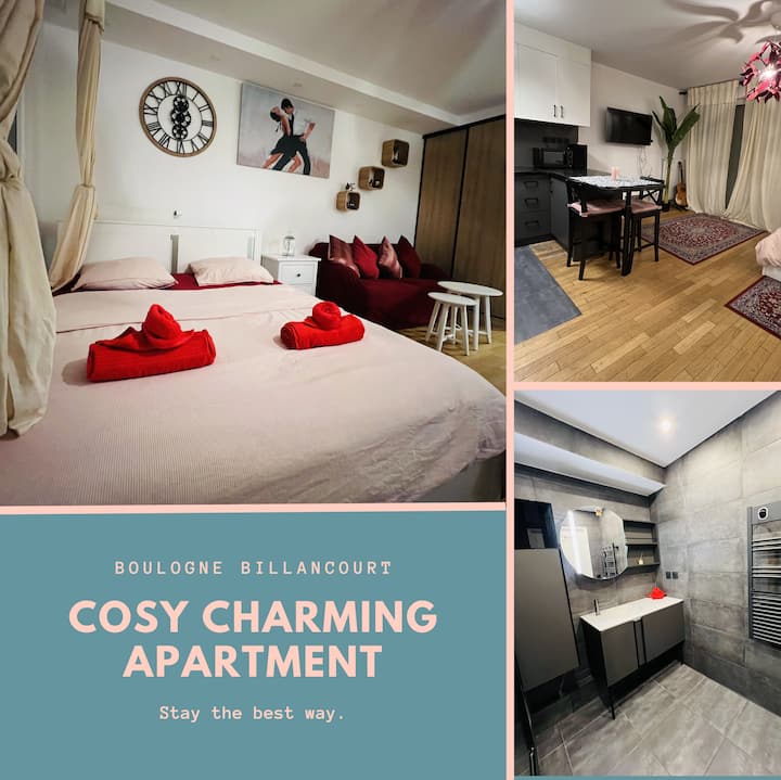 Parisian Chic: Cozy Comfortable Studio - Boulogne-Billancourt