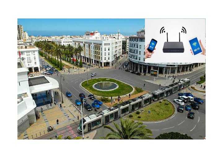 Apartment Mit Aufzug & Garage Im Zentrum Von Rabat - 라바트
