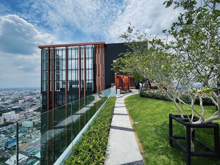 Condo Moderne | 75&nbsp;M Du Mrt | Piscine Sur Le Toit Et Salle De Sport - Bangkok
