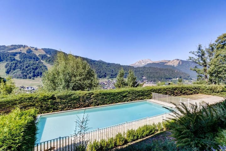 Appartement Avec Vue Pano 6 Couchages Avec Piscine - Morzine