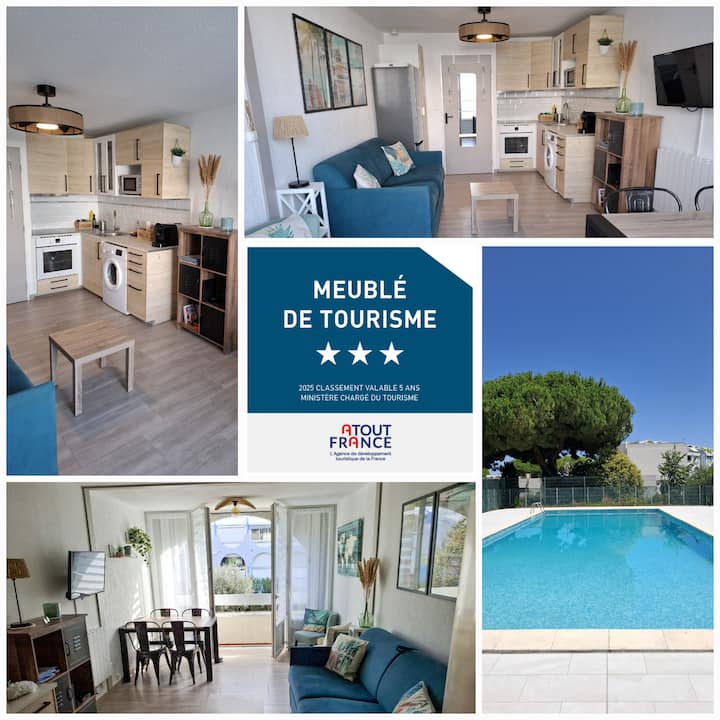 Studio + Garage Dans Résidence Avec Piscines - Le Grau-du-Roi
