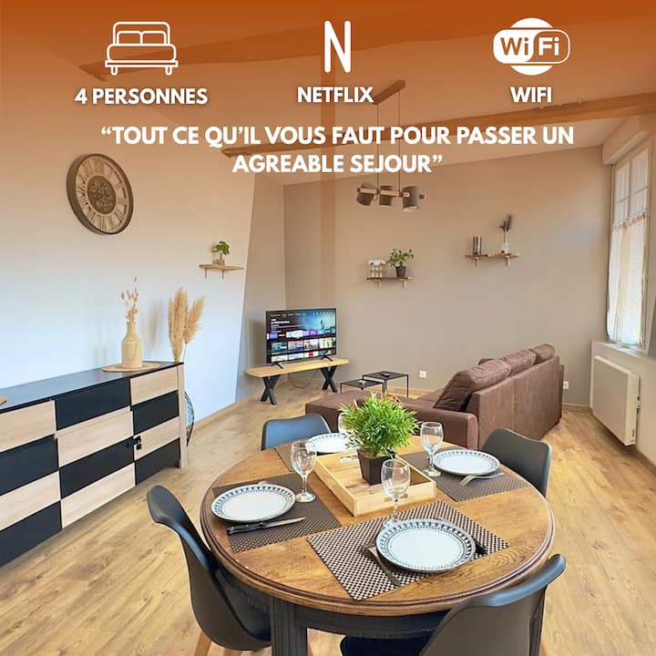 Bel Appartement 2-4 Pers Centre-ville + Netflix - Amiens