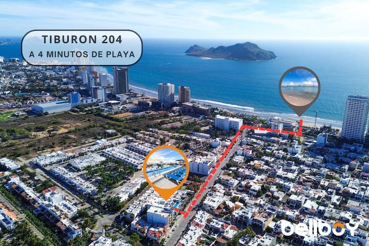 Tiburón204/zonadorada/alberca/asolo5cuadrasplaya - Mazatlán