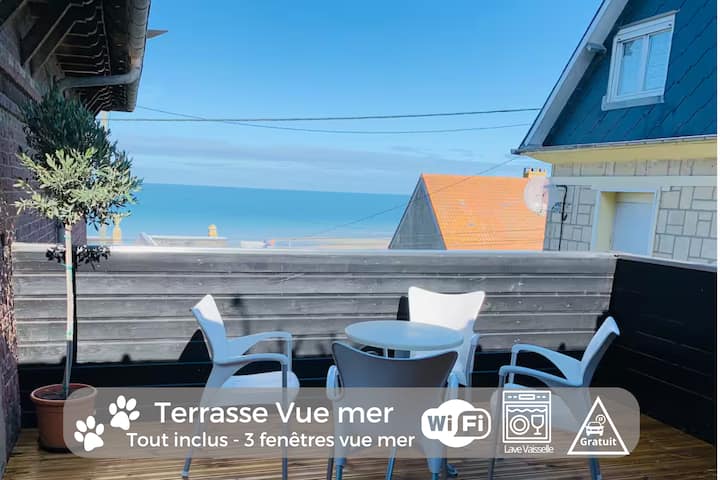 13- La Solidarité - Rétro Stylé, Vue Mer, Terrasse - Ault