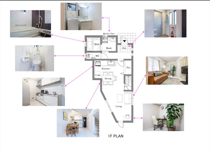 Spacious Shinjuku House / Sleeps 10/ 3 Min Station - Tokyo