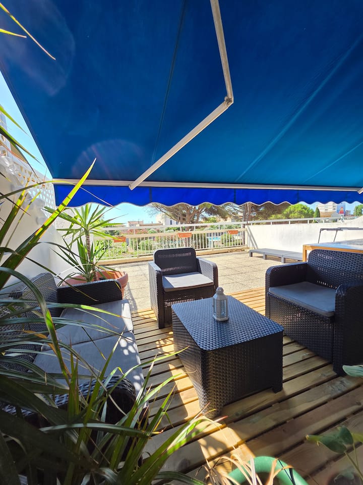 Terrasse 35 M² • Plage 150 M • Piscine • Garage - Mauguio