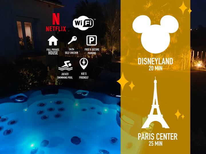 Maison Cosy Proche Disney/paris - Spa/netflix/wifi - Lagny-sur-Marne