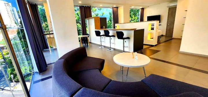 Excelente Loft Vista Al Parque A/c - Hamaca - Bucaramanga