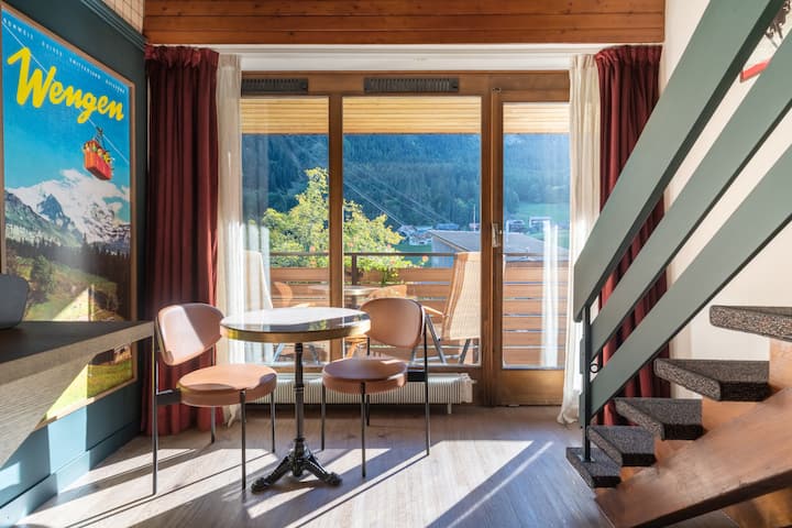 Chambre Duplex Pour 4 Personnes - Accès Spa - Wengen
