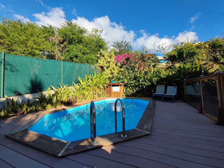 Bungalow Tortue Verte - Piscine Et Vue Mer - Deshaies