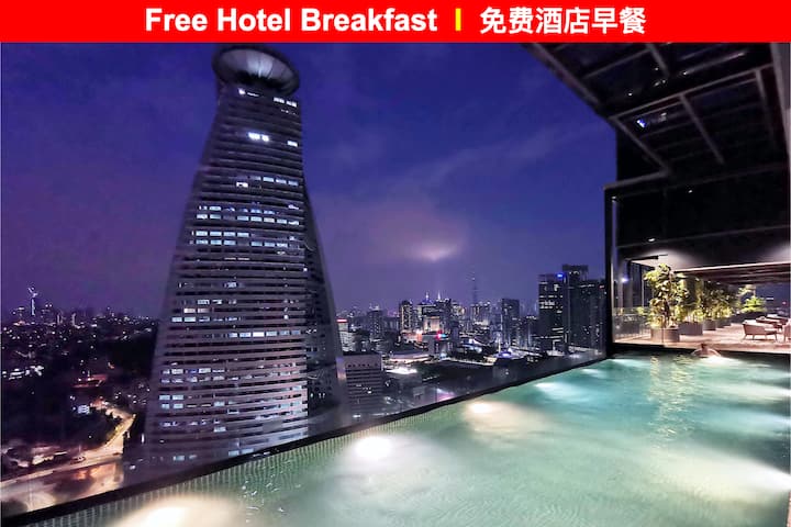 【Free Breakfast】sky Pool & Gym, Near Train - Ts7 - Kuala Lumpur