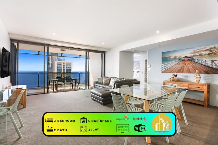 ❤️Circle Luxury Skyhome - Level 56. 4 Smart Tvs - Gold Coast