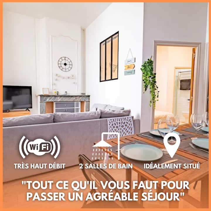 T3 En Centre Ville *Pied Du Castillet*calme*2 Sdb - Rivesaltes
