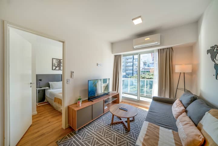 Sunny Spacious 1br Home - Rooftop Pool Laundry Gym - Buenos Aires
