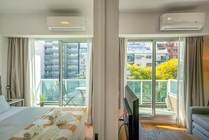 Sunny Spacious 1br Home - Rooftop Pool Laundry Gym - Buenos Aires