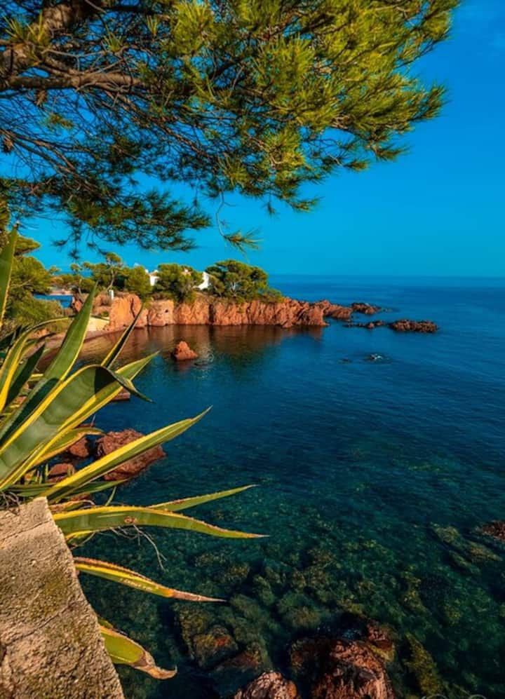 Cap Esterel, 4/5 Pers, Vue Mer, Clim, 5 Piscines - Agay