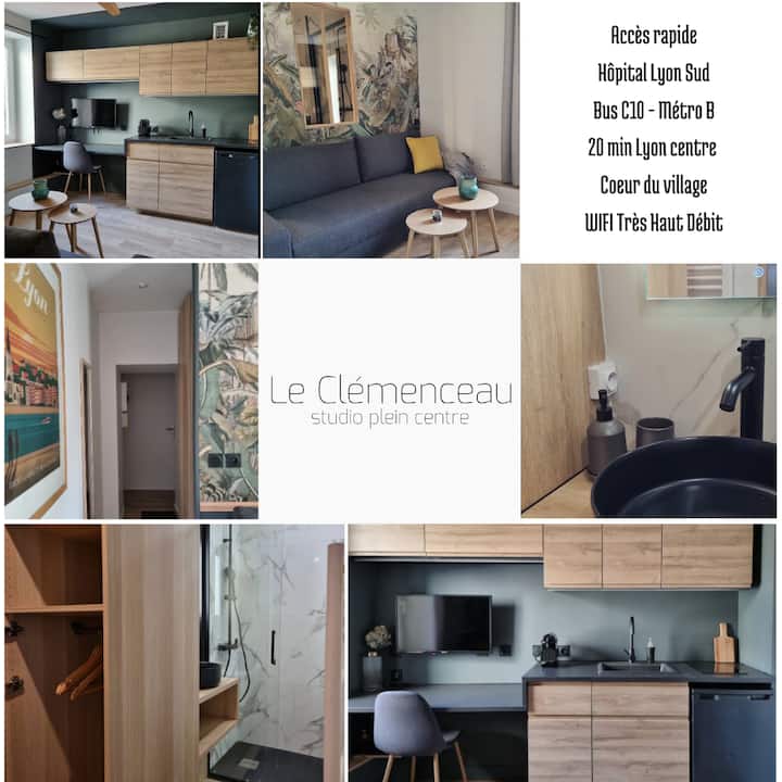 Le Clémenceau - Studio Proche Métro Hôp. Lyon Sud - Saint-Genis-Laval