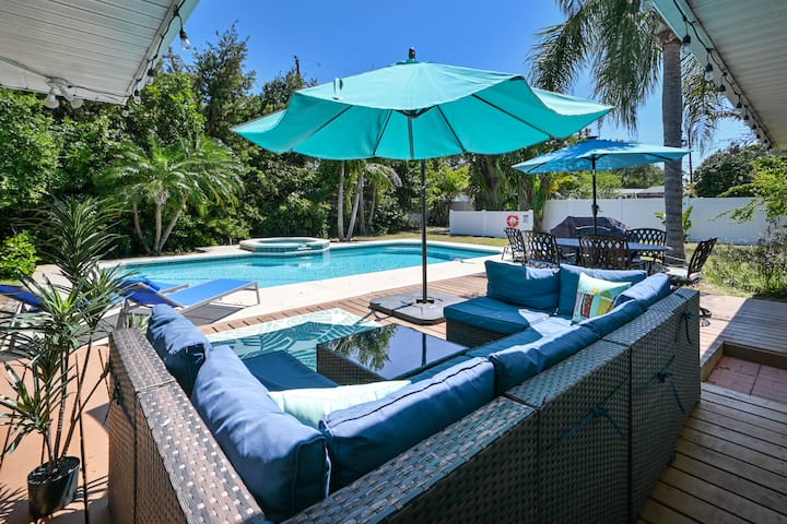 Palms And Dreams Villa 3/2 Heated Pool•beach 5 Mi - Clearwater Beach, FL