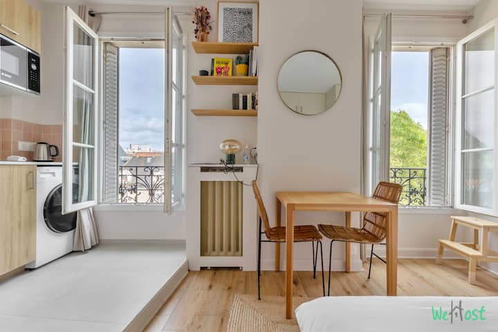 Studio Cozy Belle Vue Sur Jardin Pour 2per - Parijs