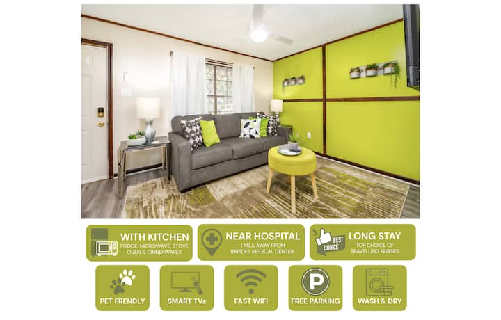 1mi To Downtown | 55"tv | Petsok | Free Parking - Alexandria, LA
