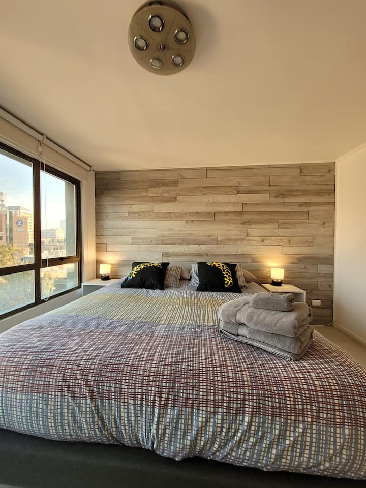 01. Cozy Apart. King Bed, Parking, P Valdivia Sta - Providencia