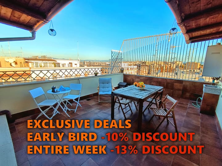 Rome Center 10 Min Scenic Penthouse Next To Metro - Roma