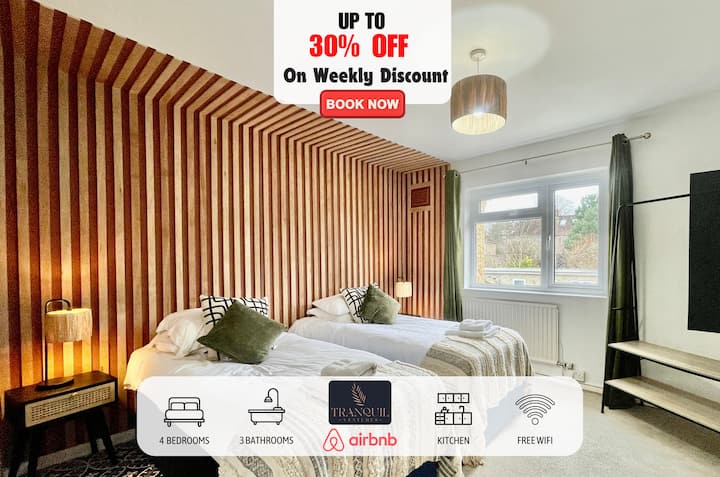 Upto30%|weeklyrate|contractor|parking|sleeps8 - Oxford