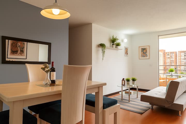 Apto Moderno Cerca Aeropuerto | Piscina+gym+balcón - Bogota