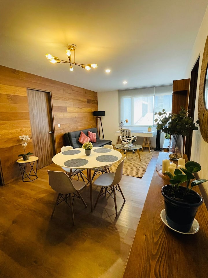 Cozy And Modern Apt With Gym & Rooftop - Aéroport international de Mexico (MEX)