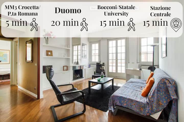 Charmant Apt Terrasse Et Parking [Crocetta/romana] - Milano