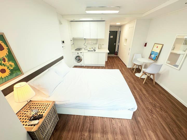 B5-4#무료주차#리뉴얼#해운대해변110m#해파랑길#편리한레지던스#블루라인파크 - South Korea