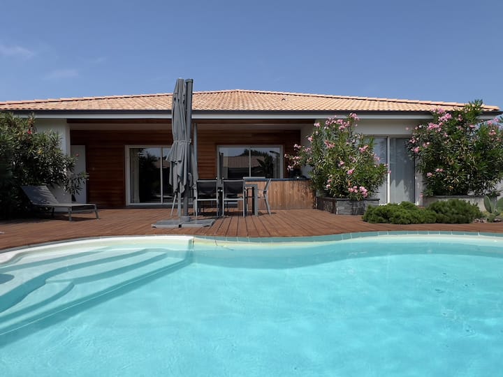 Villa Coeur Du Bassin_piscine Chauffée Et Pétanque - Mios