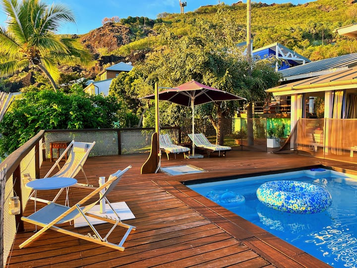 Charme, Piscine, Vue Mer à St Gilles Les Bains - Saint-Gilles les Bains