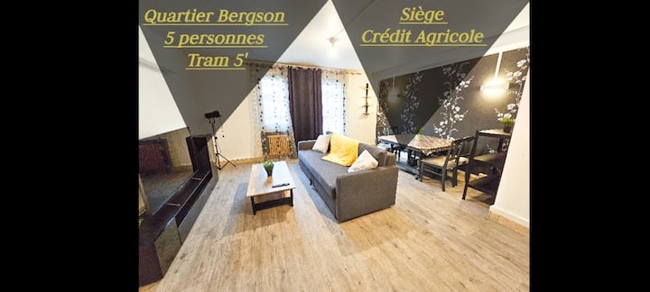 Le Bergson 3 Chambres Stationnement Gratuit - Saint-Étienne