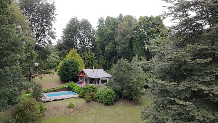 Acogedora Y Tranquila Cabaña Con Piscina Y Bosques - 