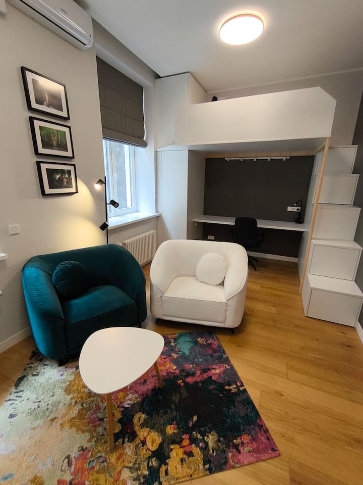 Quiet Loft • A/c & Workspace • Central / Old Town - Riga